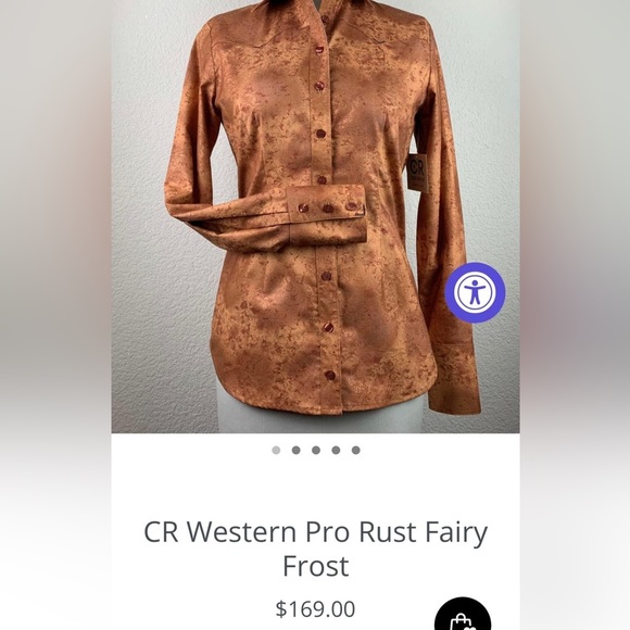 CR Ranchwear | Tops | Nwt Cr Ranchwear Pro Rust Fairy Frost | Poshmark